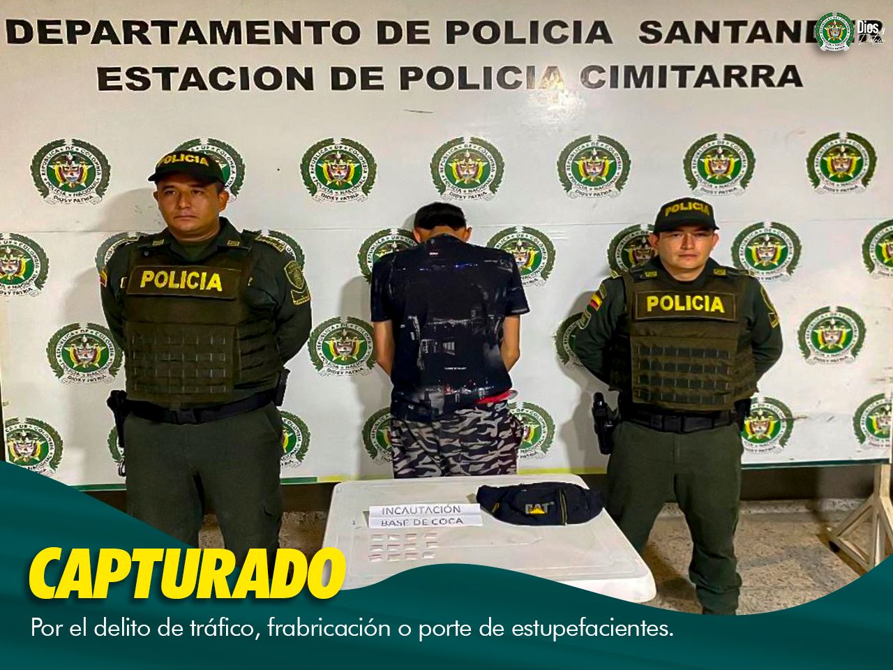 Hampón quedó retratado con cargamento en Cimitarra